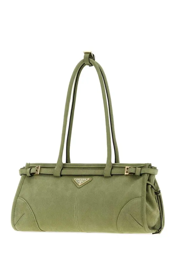Prada Nabuk Bonnie Shoulder Bag - Green