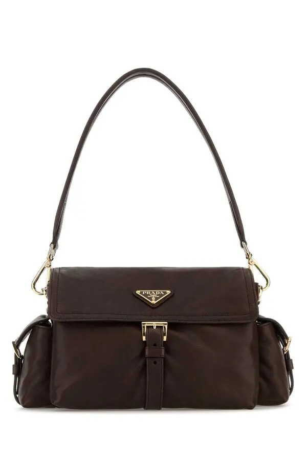 Prada Dark Nappa Leather Explore Shoulder Bag