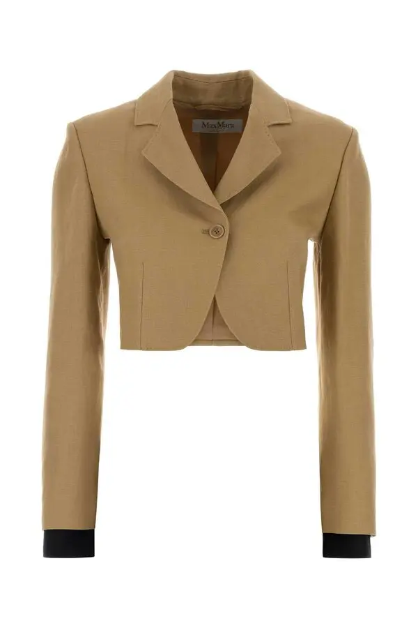 Max Mara Beige Linen Buono Blazer