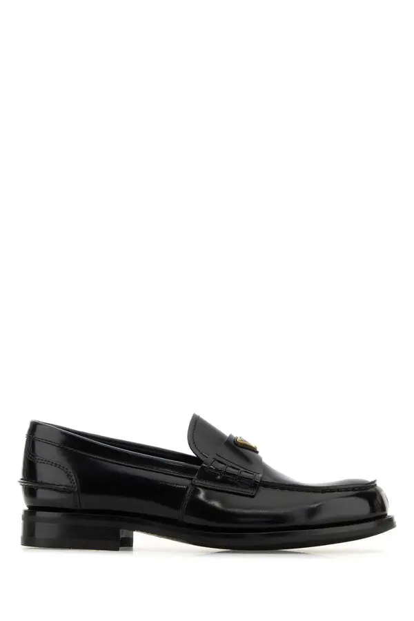 Prada Leather Loafers - Black