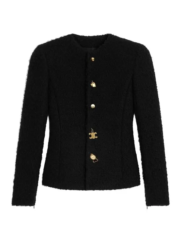 Celine Natté Cashmere And Wool Jacket