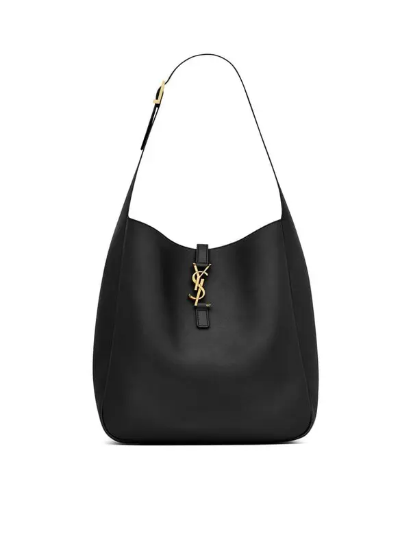 Saint Laurent Le 5 À 7 Large Soft Hammered Leather - Black