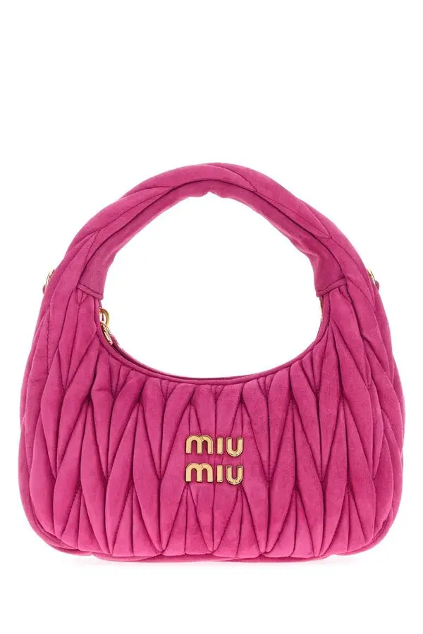 Miu Miu Fuchsia Suede Handbag