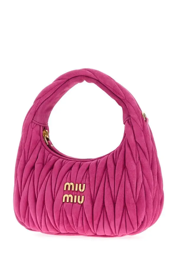 Miu Miu Fuchsia Suede Handbag