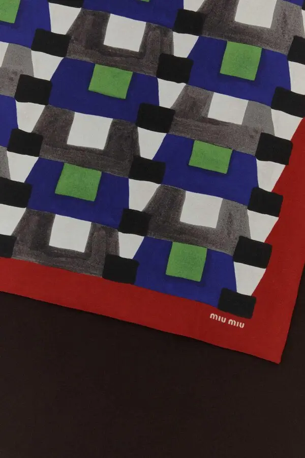 Miu Miu Printed Silk Foulard