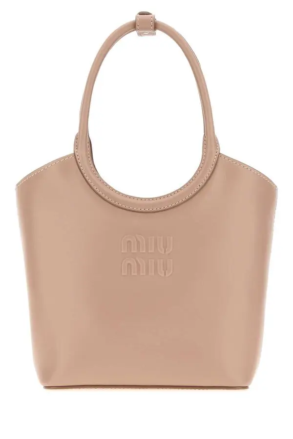 Miu Miu Antiqued Leather Ivy Handbag - Pink