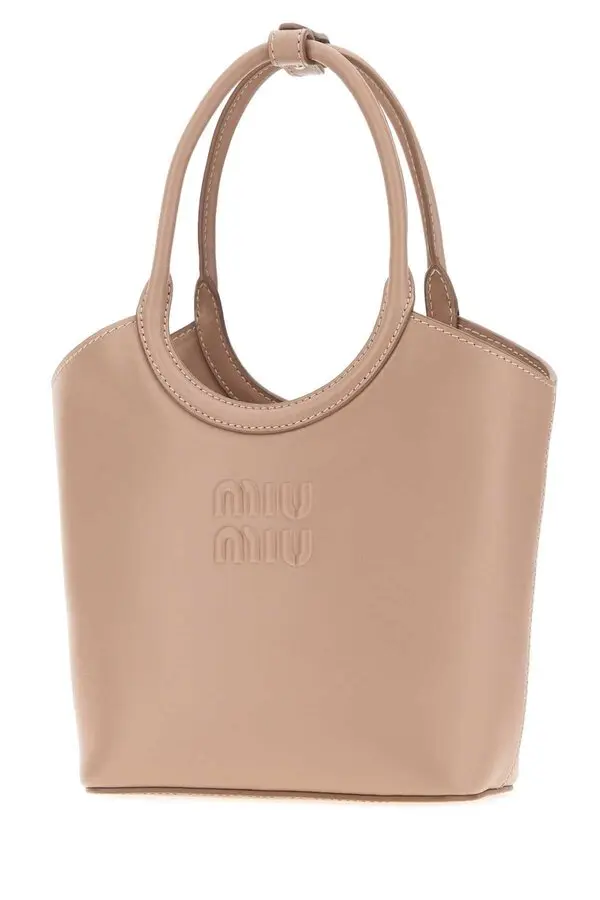 Miu Miu Antiqued Leather Ivy Handbag - Pink