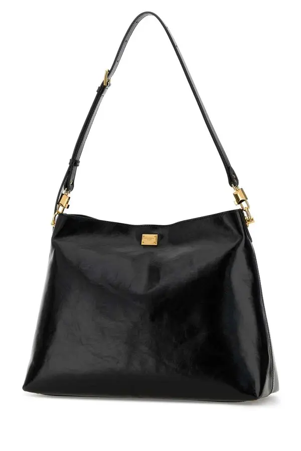 Dolce & Gabbana Leather Shopping Bag - Black