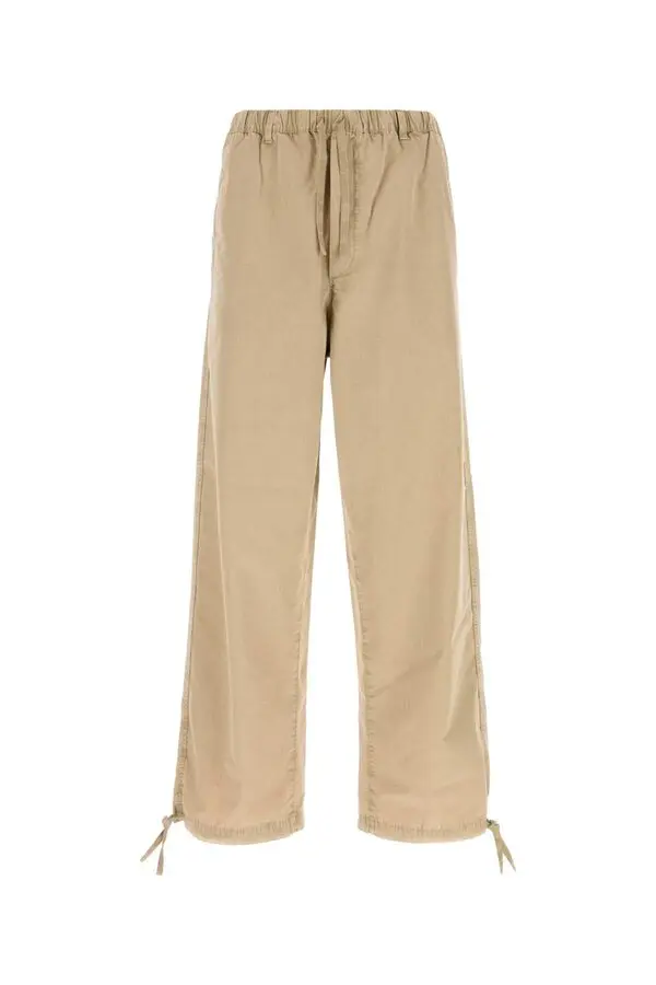 FERRAGAMO Beige Cotton Blend Pant