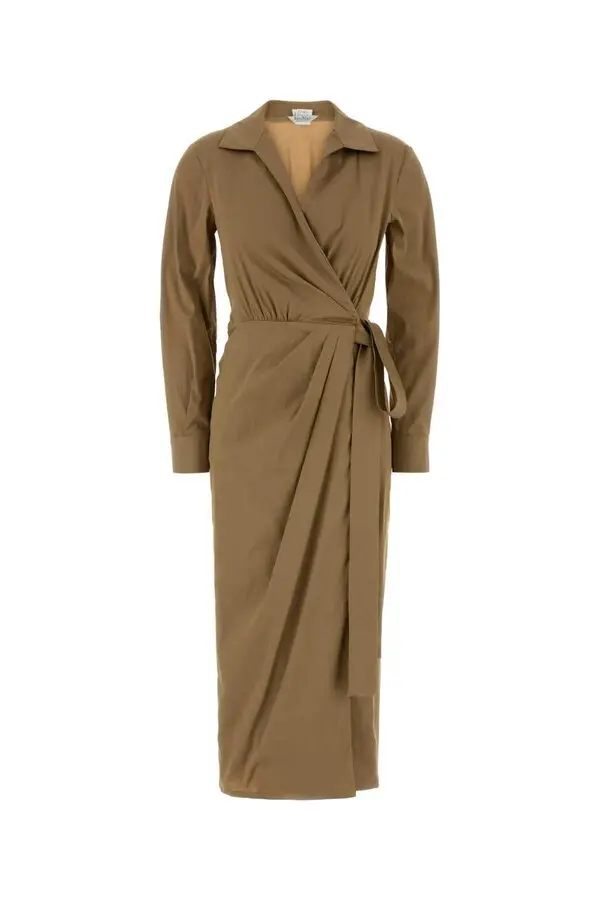 Max Mara Stretch Poplin Beta Dress - Brown