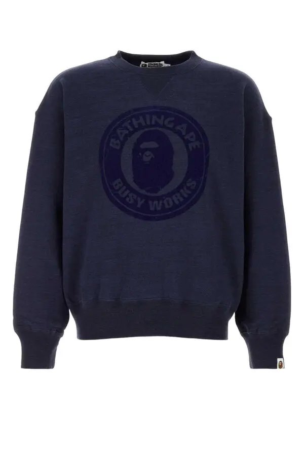 A BATHING APE Navy Cotton Oversize Sweatshirt