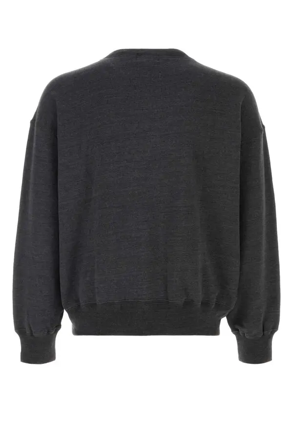 A BATHING APE Graphite Cotton Oversize Sweatshirt - Gray