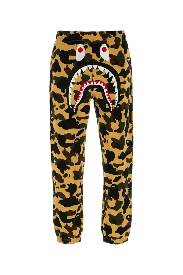 A BATHING APE Printed Cotton Joggers