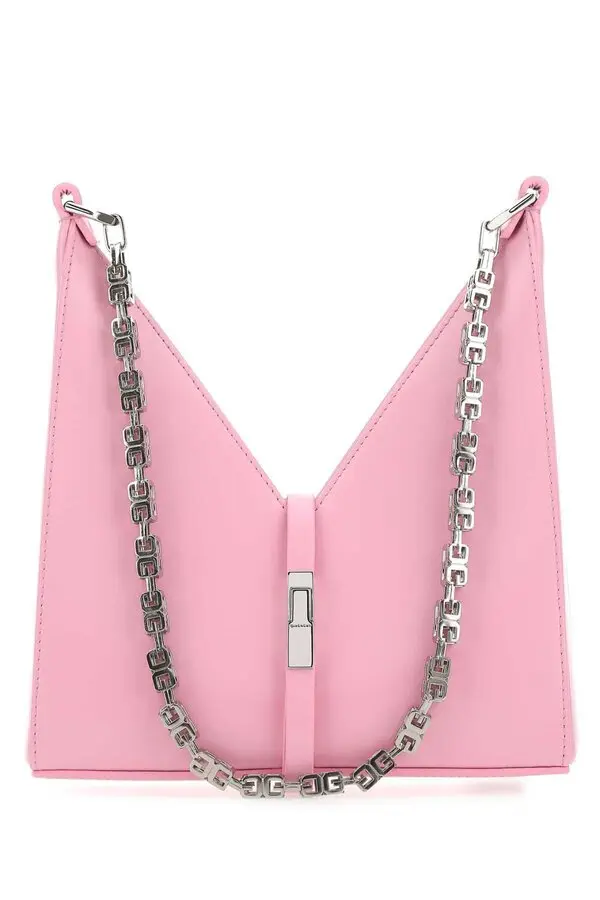 Givenchy Leather Mini Cut Out Shoulder Bag - Pink