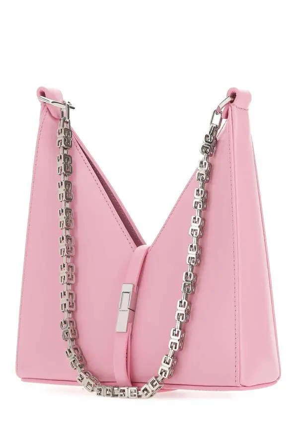 Givenchy Leather Mini Cut Out Shoulder Bag - Pink