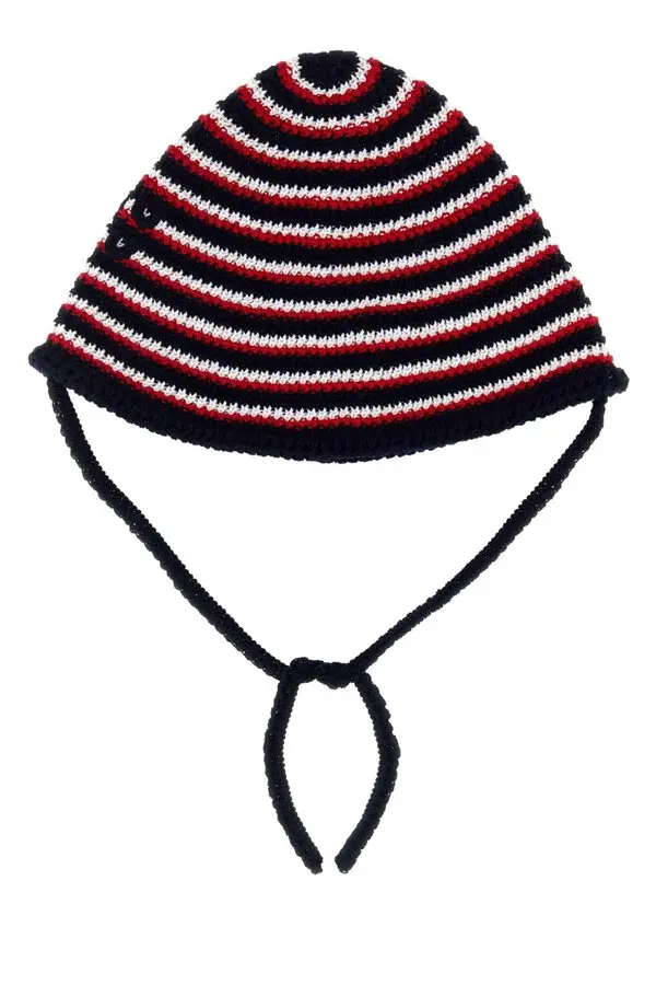 Miu Miu Embroidered Crochet Bucket Hat