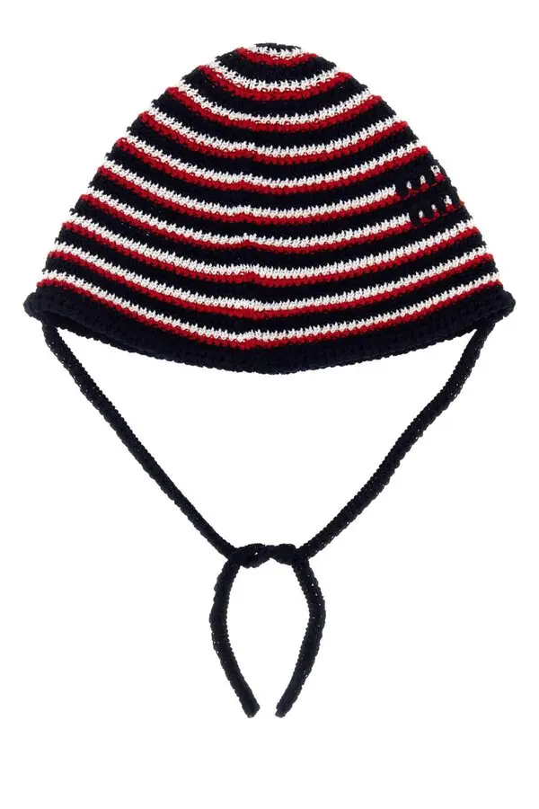 Miu Miu Embroidered Crochet Bucket Hat