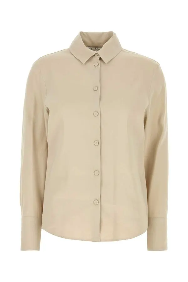 Max Mara Linen Blend Badesse Shirt - Brown