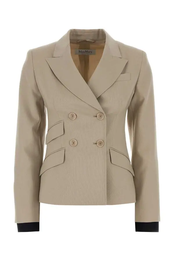 Max Mara Sand Wool Blend Placido Blazer