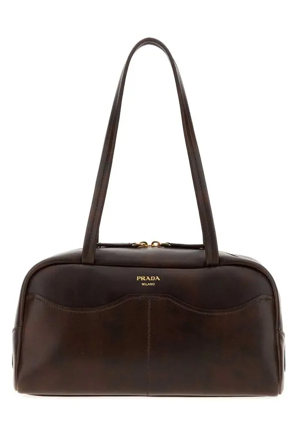 Prada Leather Shoulder Bag - Brown