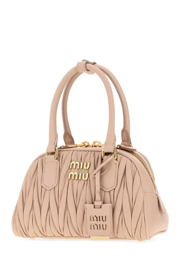 Miu Miu Nappa Leather Arcadie Handbag - Pink