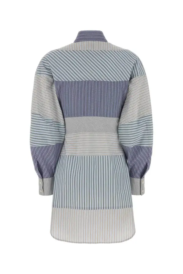 Moschino Embroidered Poplin Shirt Dress - Multicolor