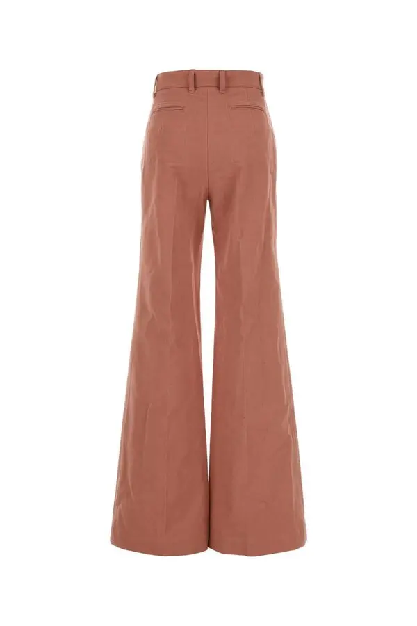 Chloé Dark Cotton Flared Leg Pant