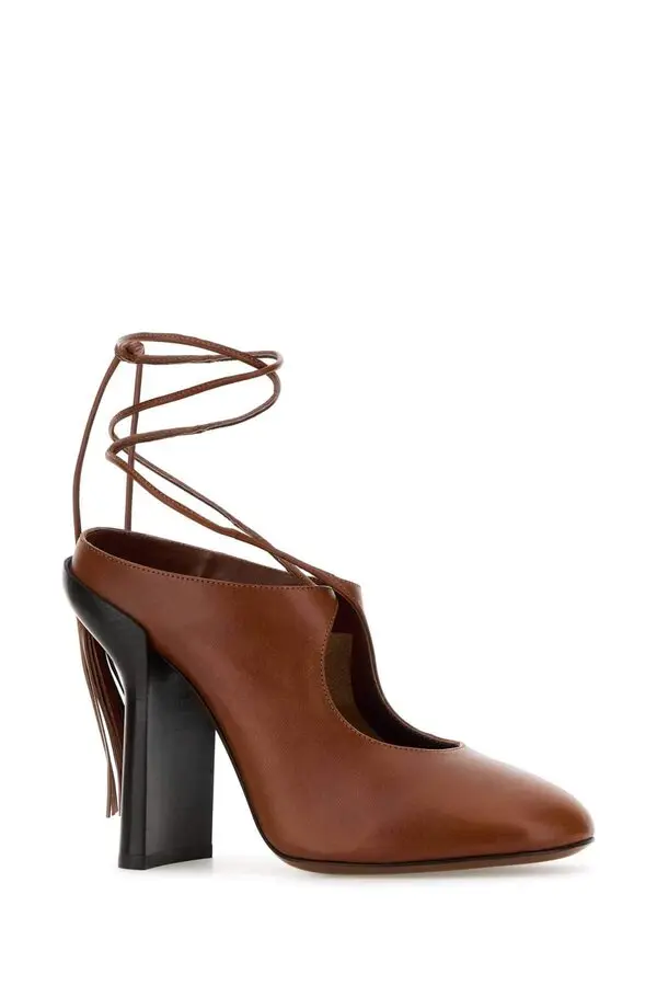 Dries Van Noten Caramel Leather Pumps