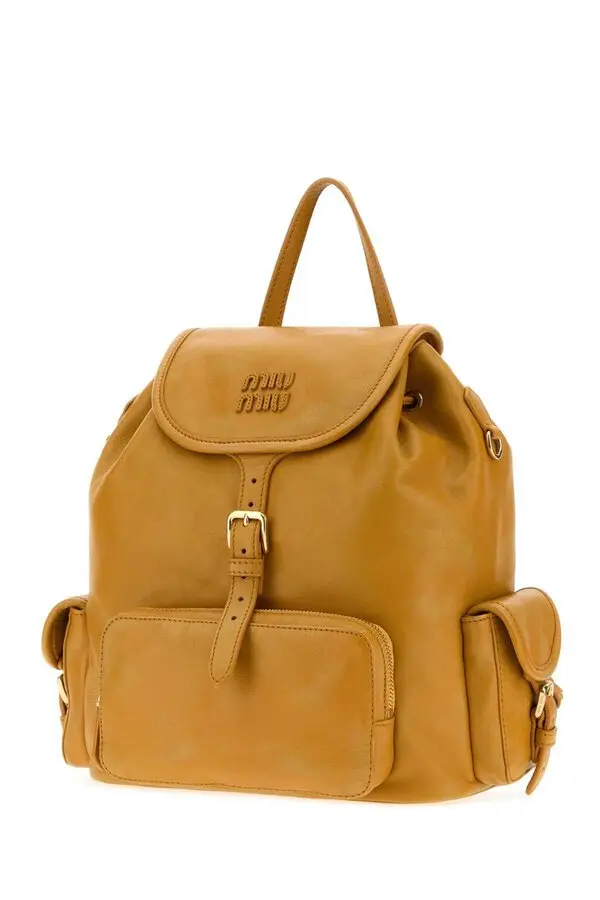 Miu Miu Mustard Nappa Leather Backpack
