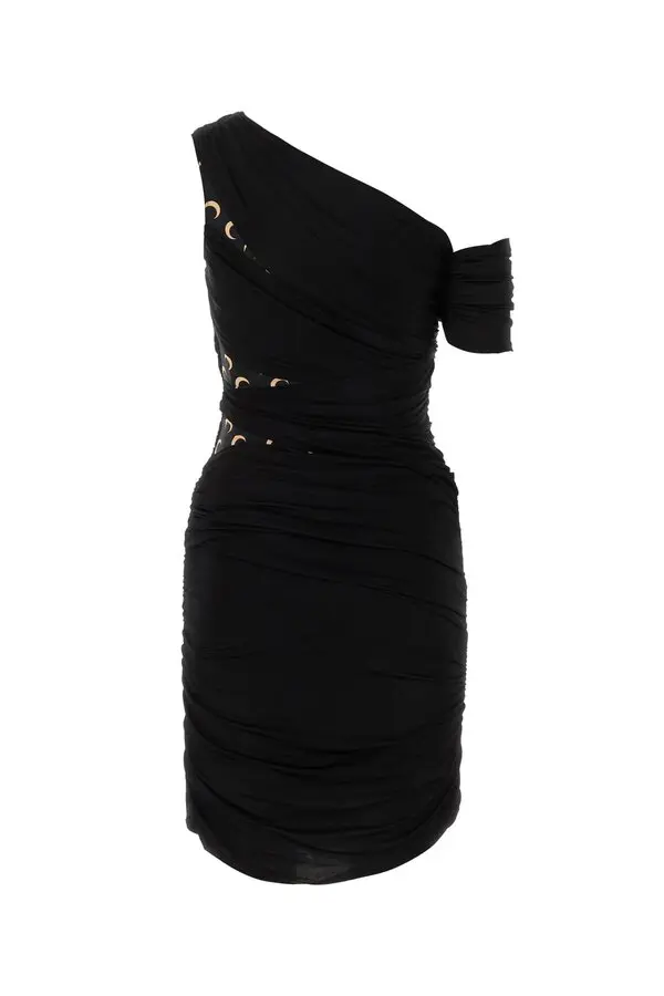 MARINE SERRE One-shoulder Ruched Mini Dress - Multicolor