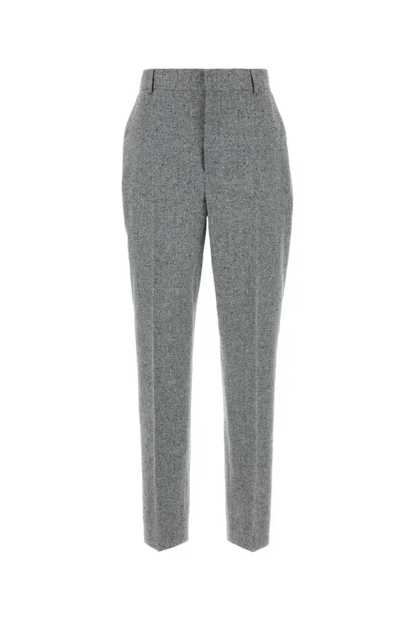 Moschino Melange Grey Silk Blend Pant