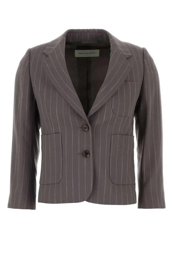 Dries Van Noten Embroidered Wool Blend Blazer - Multicolor
