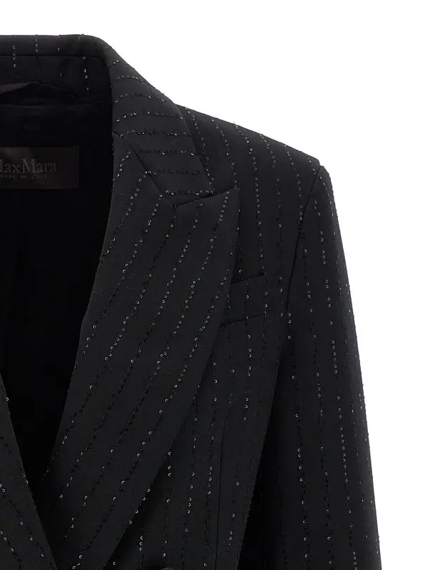 Max Mara Appia Wool Sail Sequined Blazer