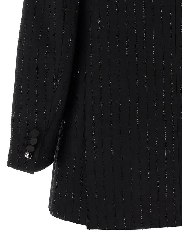 Max Mara Appia Wool Sail Sequined Blazer