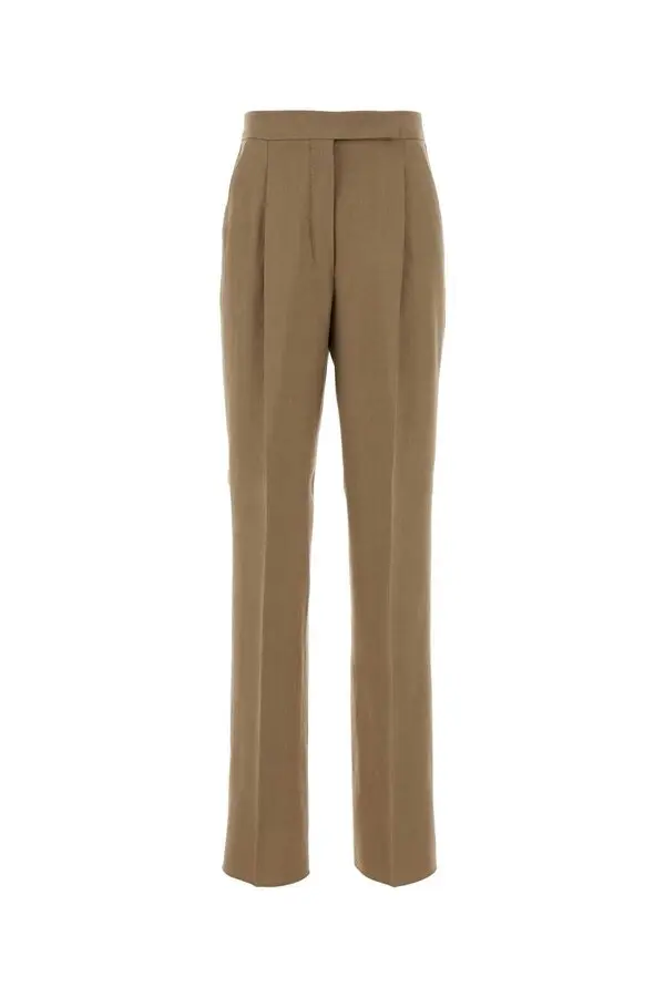 Max Mara Beige Hemp Abate Pant