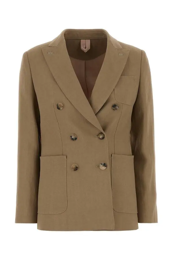 Max Mara Camel Hamp Gel Blazer
