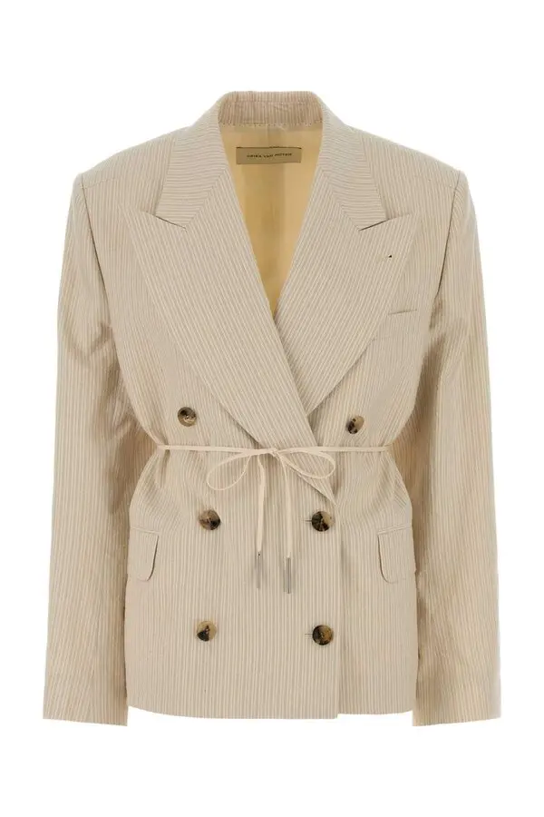 Dries Van Noten Embroidered Cotton Blend Blazer - Multicolor