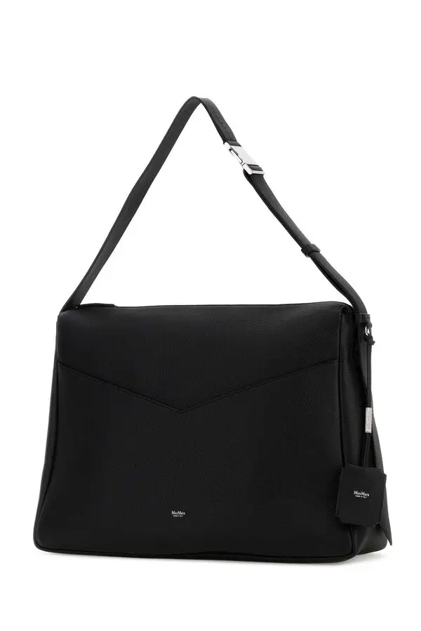 Max Mara Leather Kipperl Shoulder Bag - Black