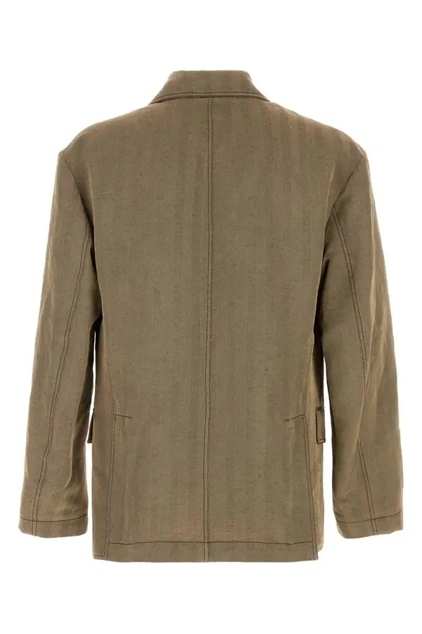 FERRAGAMO Embroidered Linen Blend Blazer