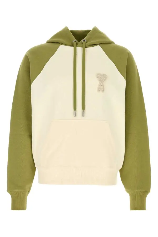 AMI Paris Two-tone Cotton Sweatshirt