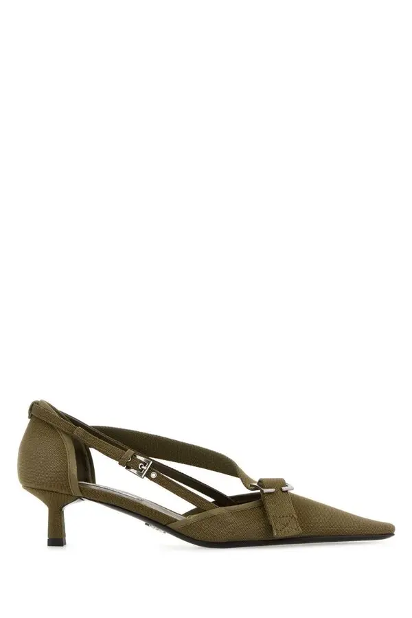 Prada Army Canvas Pumps - Green