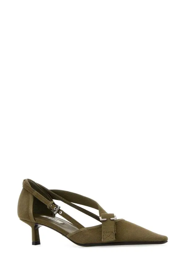 Prada Army Canvas Pumps - Green