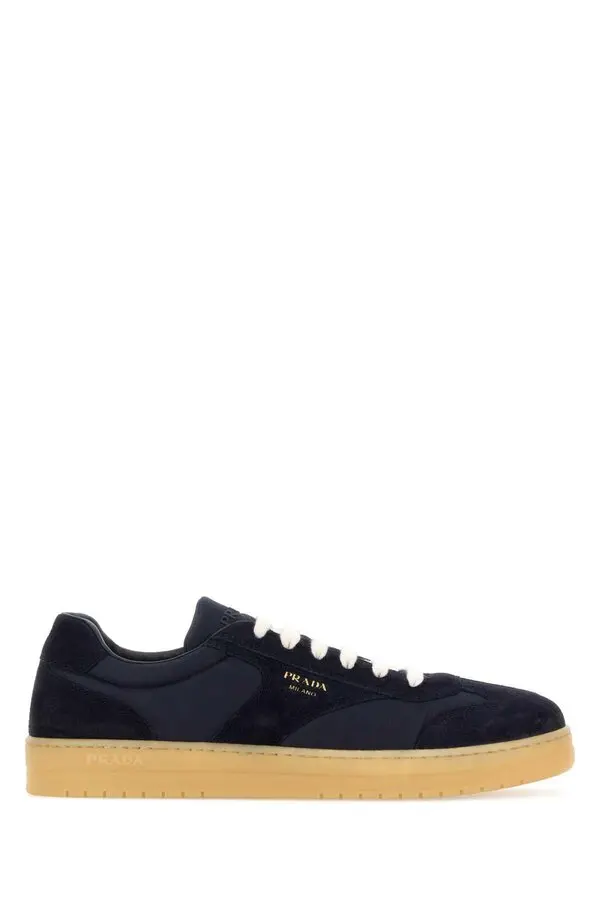 Prada Midnight Suede E Re-nylon Sneakers