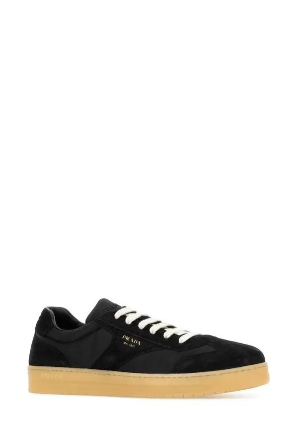 Prada Suede E Re-nylon Sneakers - Black