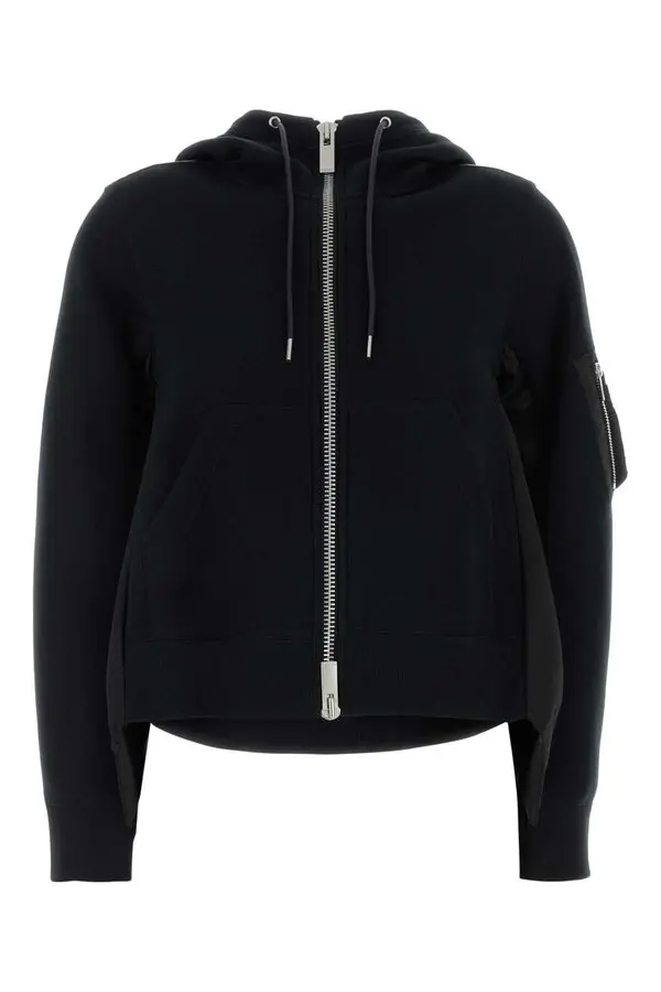 Sacai Cotton Blend And Nylon Sweatshirt