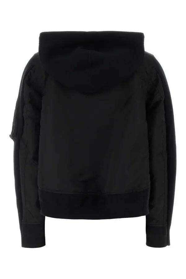 Sacai Cotton Blend And Nylon Sweatshirt