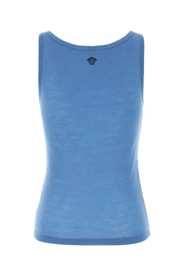 Versace Cerulean Wool Tank Top