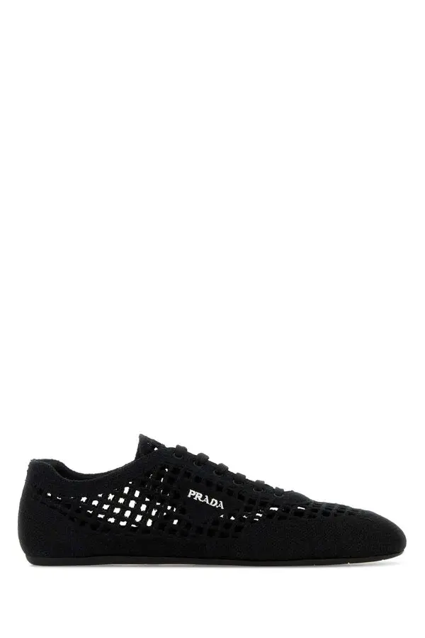 Prada Crochet Sneakers - Black