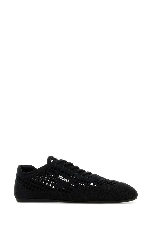 Prada Crochet Sneakers - Black