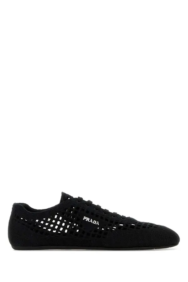 Prada Crochet Sneakers - Black